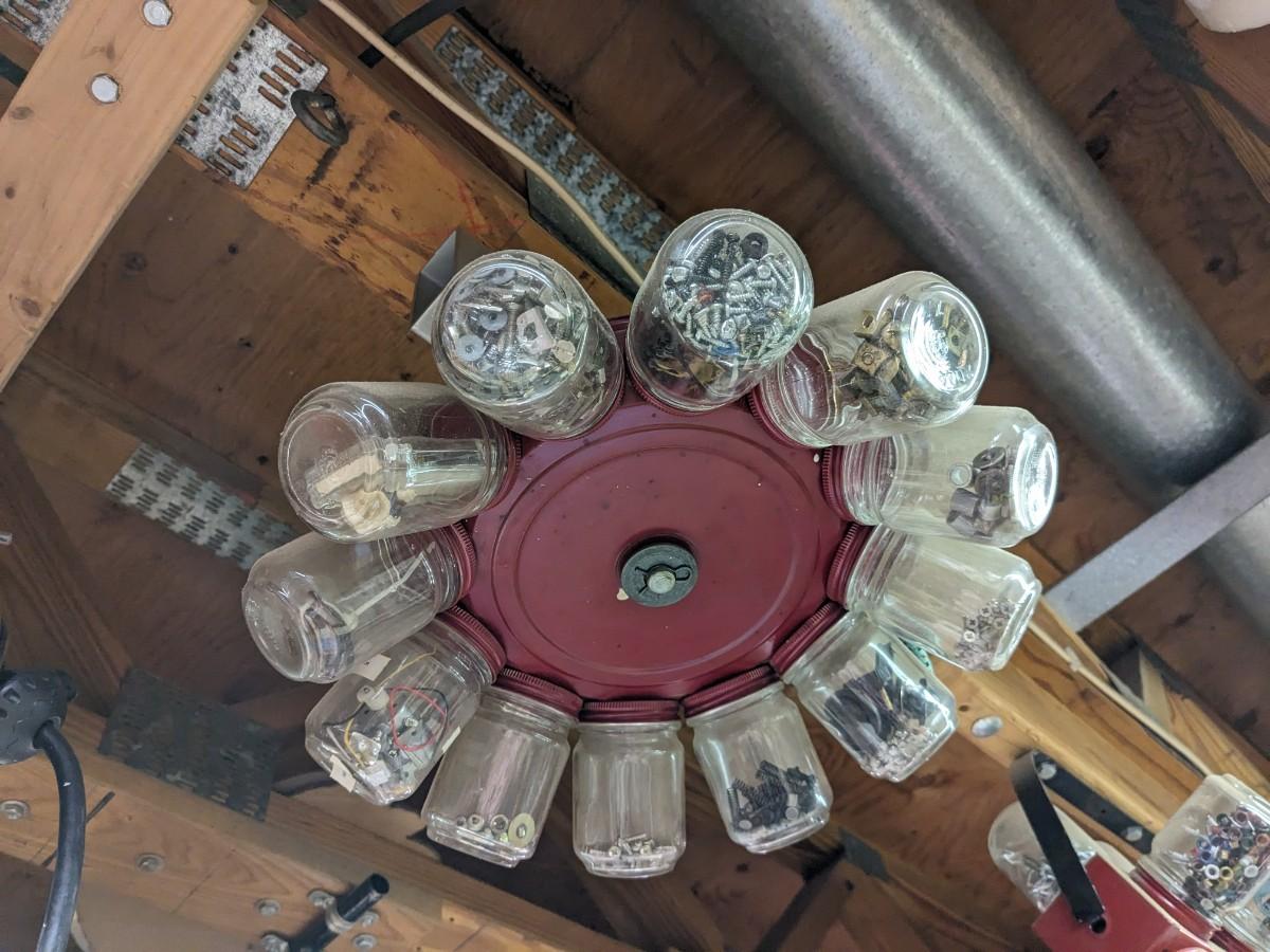 VINTAGE Rotating Circular Organizer 12 Jars | EstateSales.org