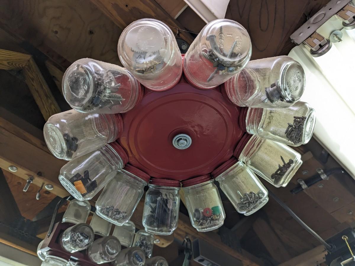 VINTAGE Rotating Circular Organizer 12 Jars | EstateSales.org