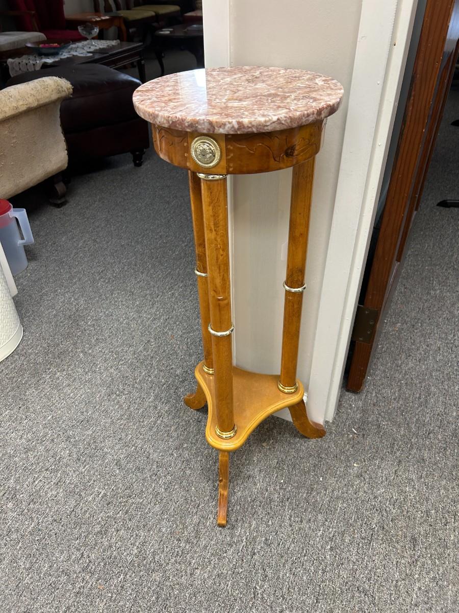 80s Marble Top Plant Stand | EstateSales.org