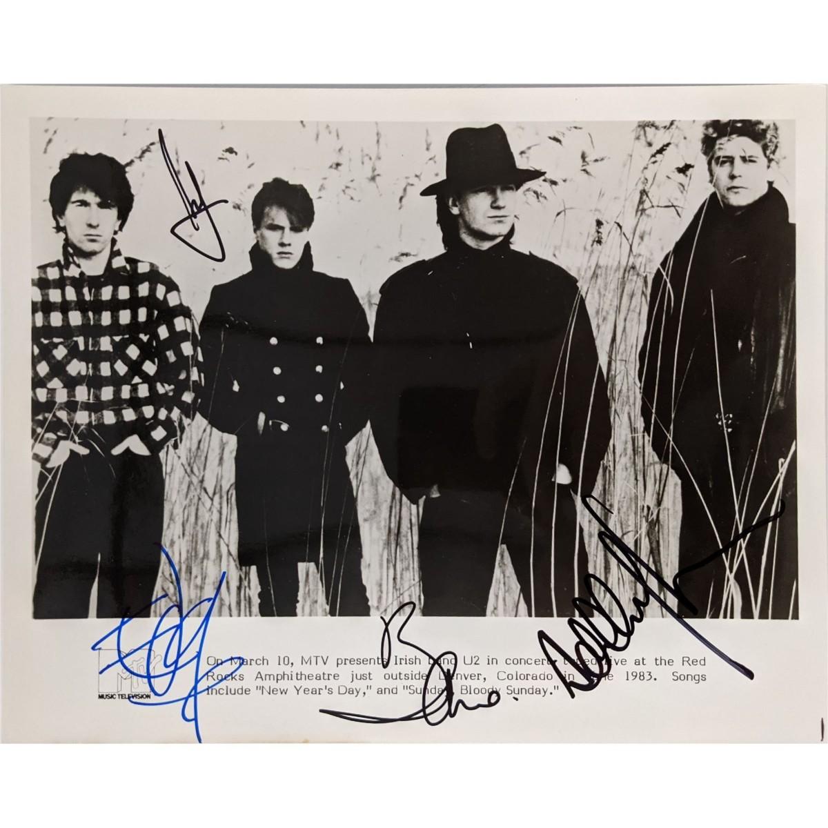 U2 signed photo | EstateSales.org