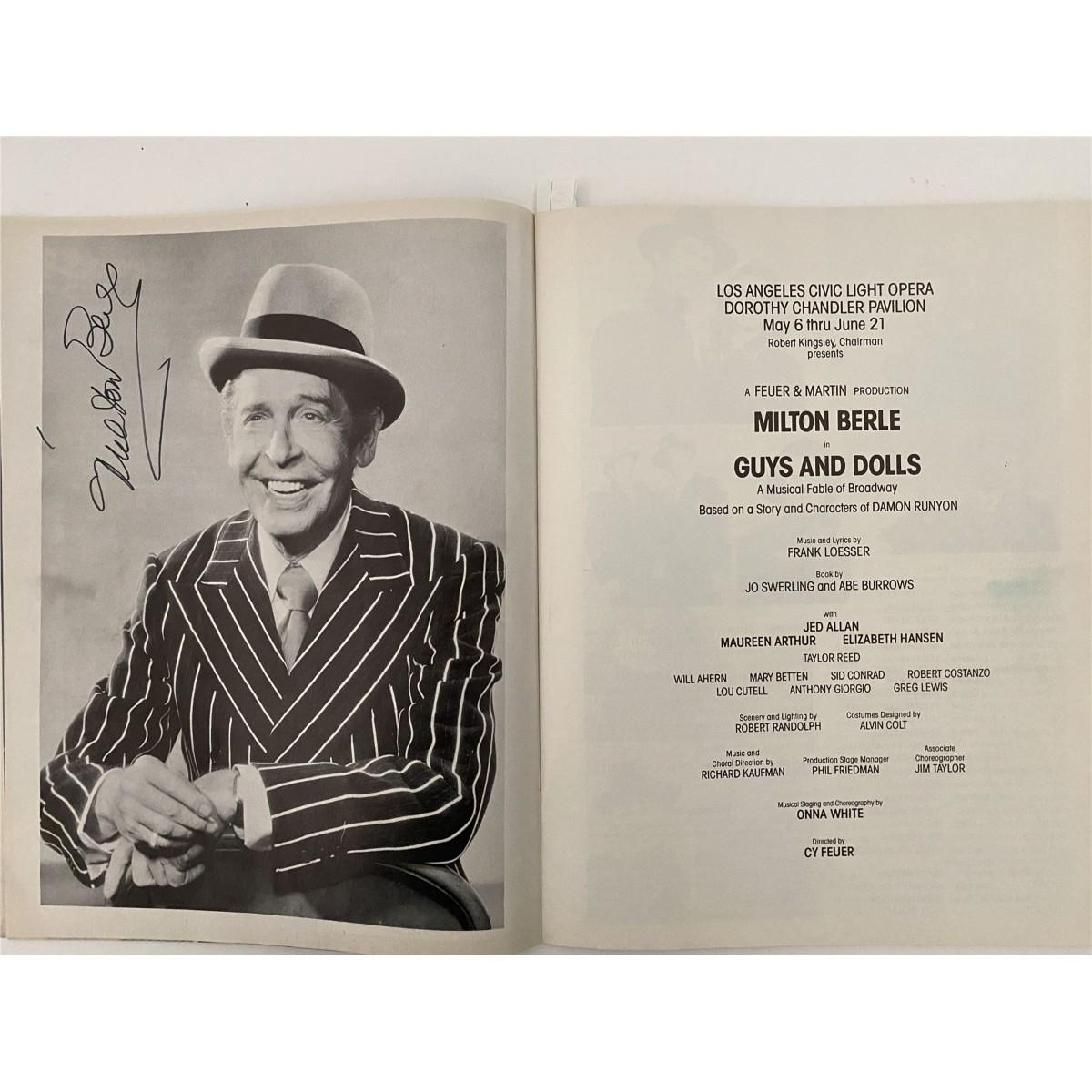 Milton Berle and Elizabeth Hansen Signed Performing Arts Magazine May ...