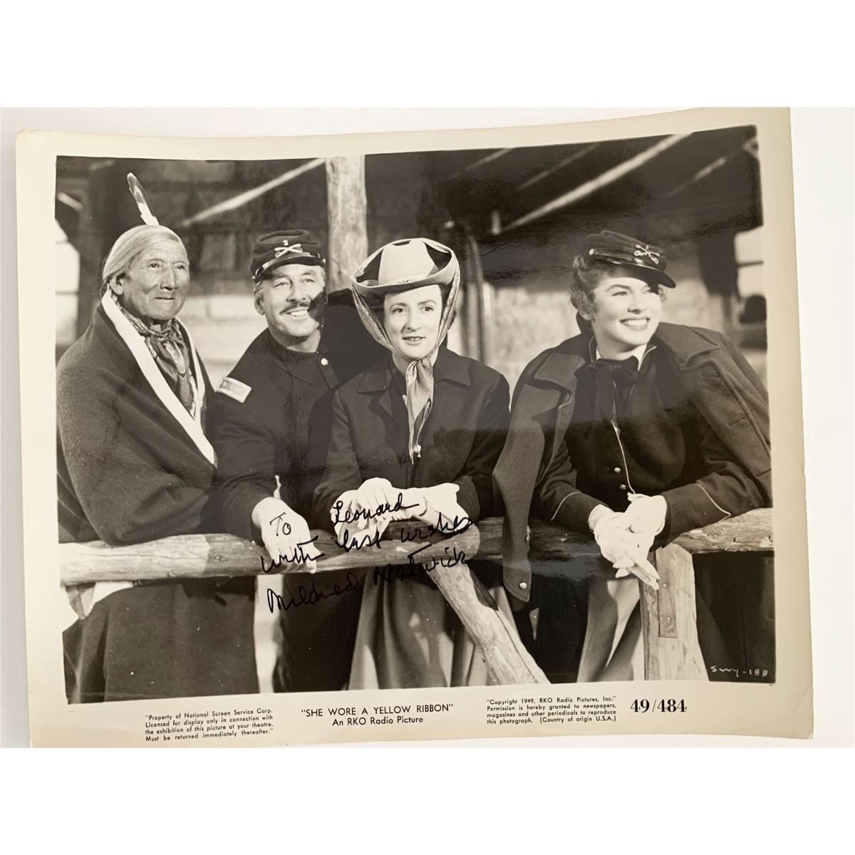 She Wore a Yellow Ribbon Mildred Natwick signed movie photo ...