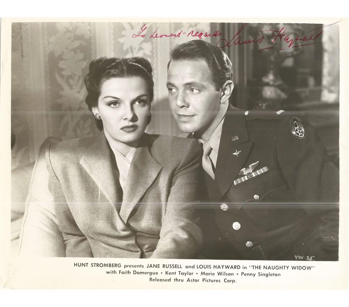 The Naughty Widow Louis Hayward signed photo | EstateSales.org