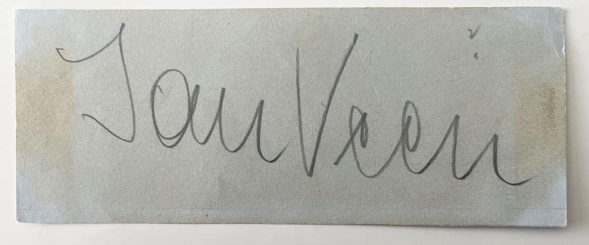 Austrian dancer Jan Veen original signature | EstateSales.org