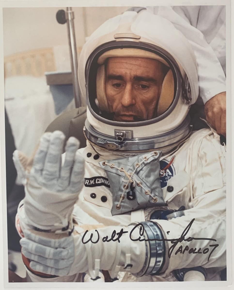 Walt Cunningham signed Apollo 7 photo. GFA Authenticated | EstateSales.org