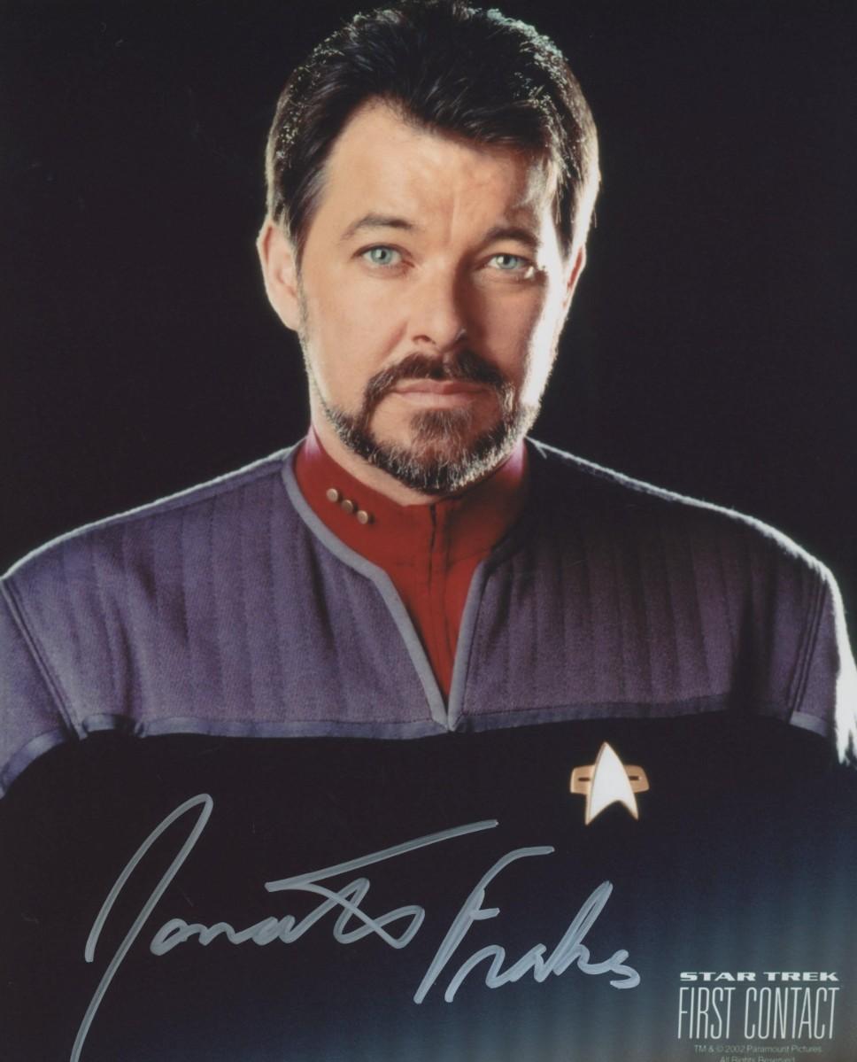 Jonathan Frakes "Star Trek First Contact" signed movie photo ...