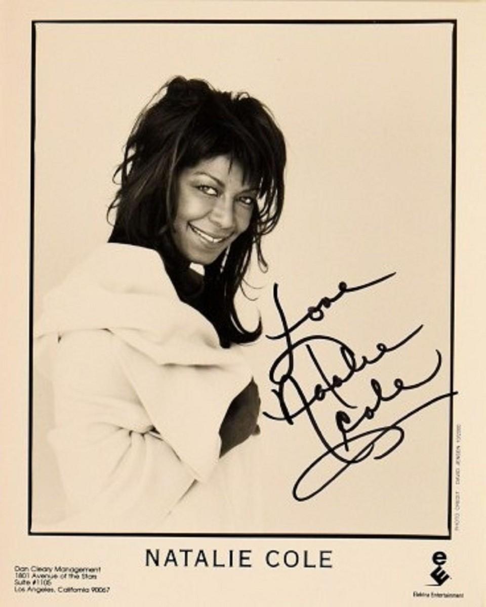 Natalie Cole signed promo photo | EstateSales.org
