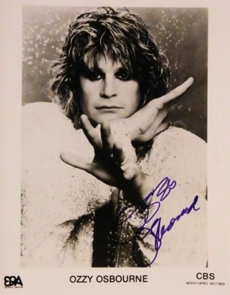 Ozzy Osbourne signed promo photo | EstateSales.org