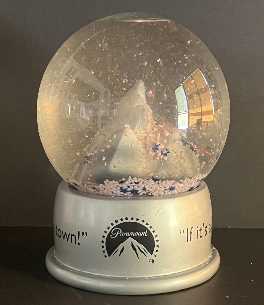 Paramount Pictures snow commemorative snow globe | EstateSales.org