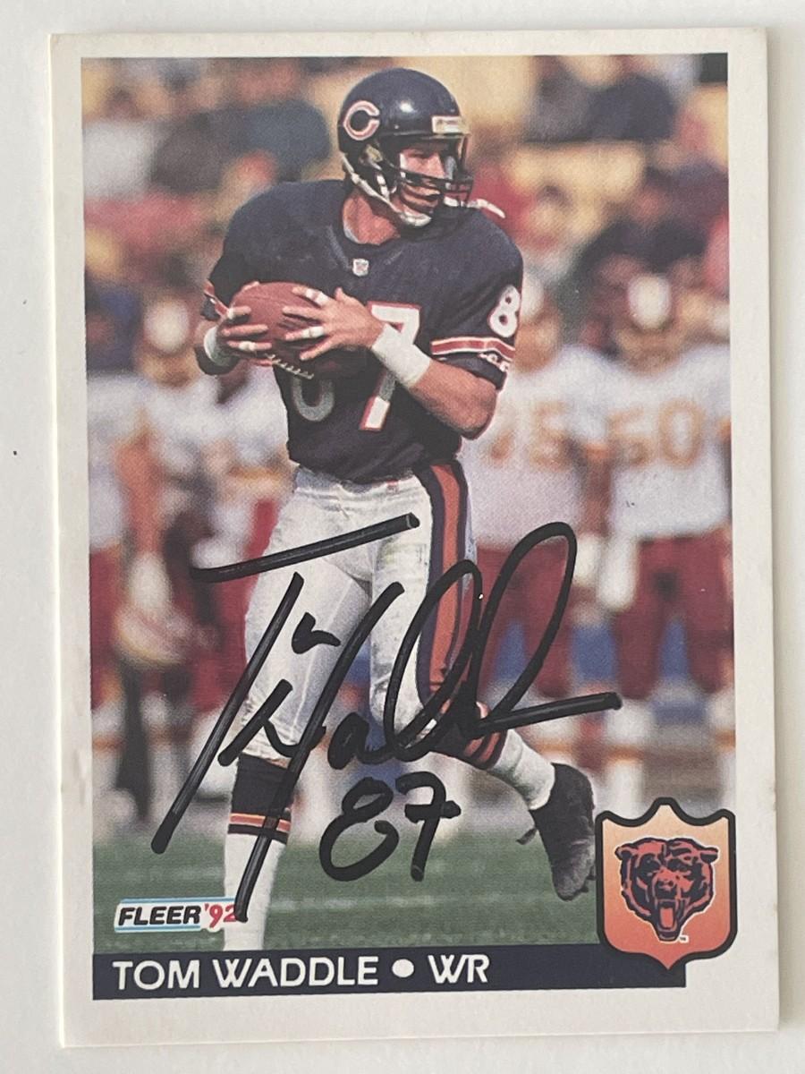 Chicago Bears Tom Waddle signed 1992 Fleer #50 trading card ...