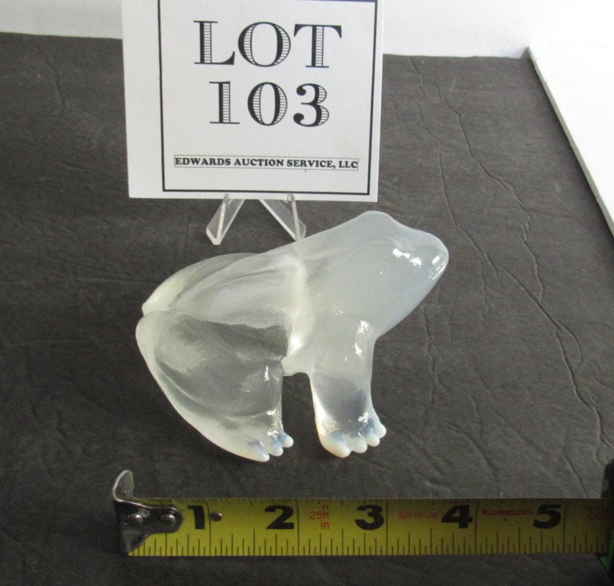 Older Mosser Glass Frog Colorless Opalescent