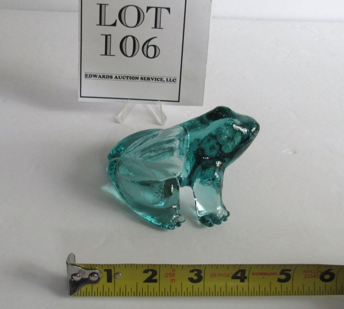 Older Mosser Glass Frog Teal Blue