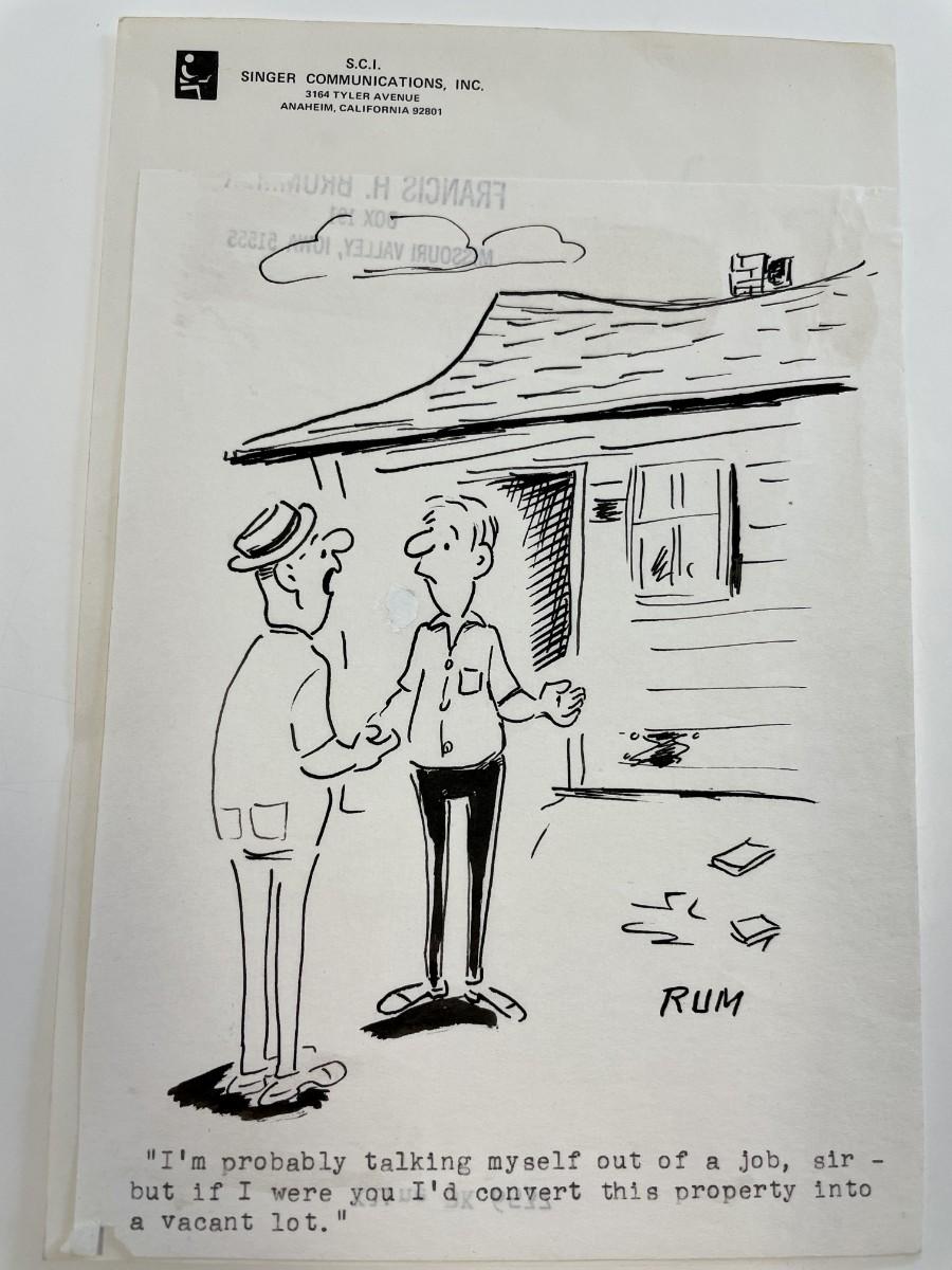 Frank Brummer Original Cartoon | EstateSales.org