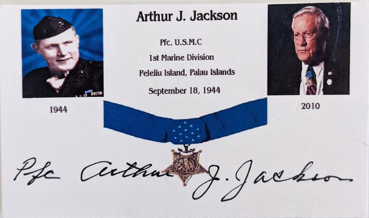 Arthur Junior Jackson signed card | EstateSales.org