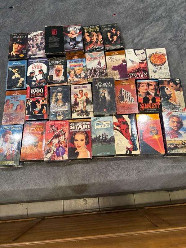 Lot of 30 VHS MOVIE ALL ARE DUAL 2 or more per movie some sealed all ...