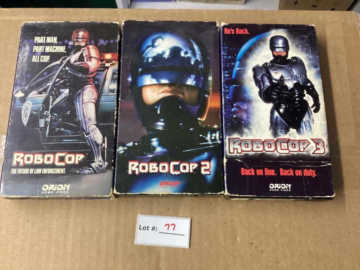 A lot of three RoboCop VHS | EstateSales.org