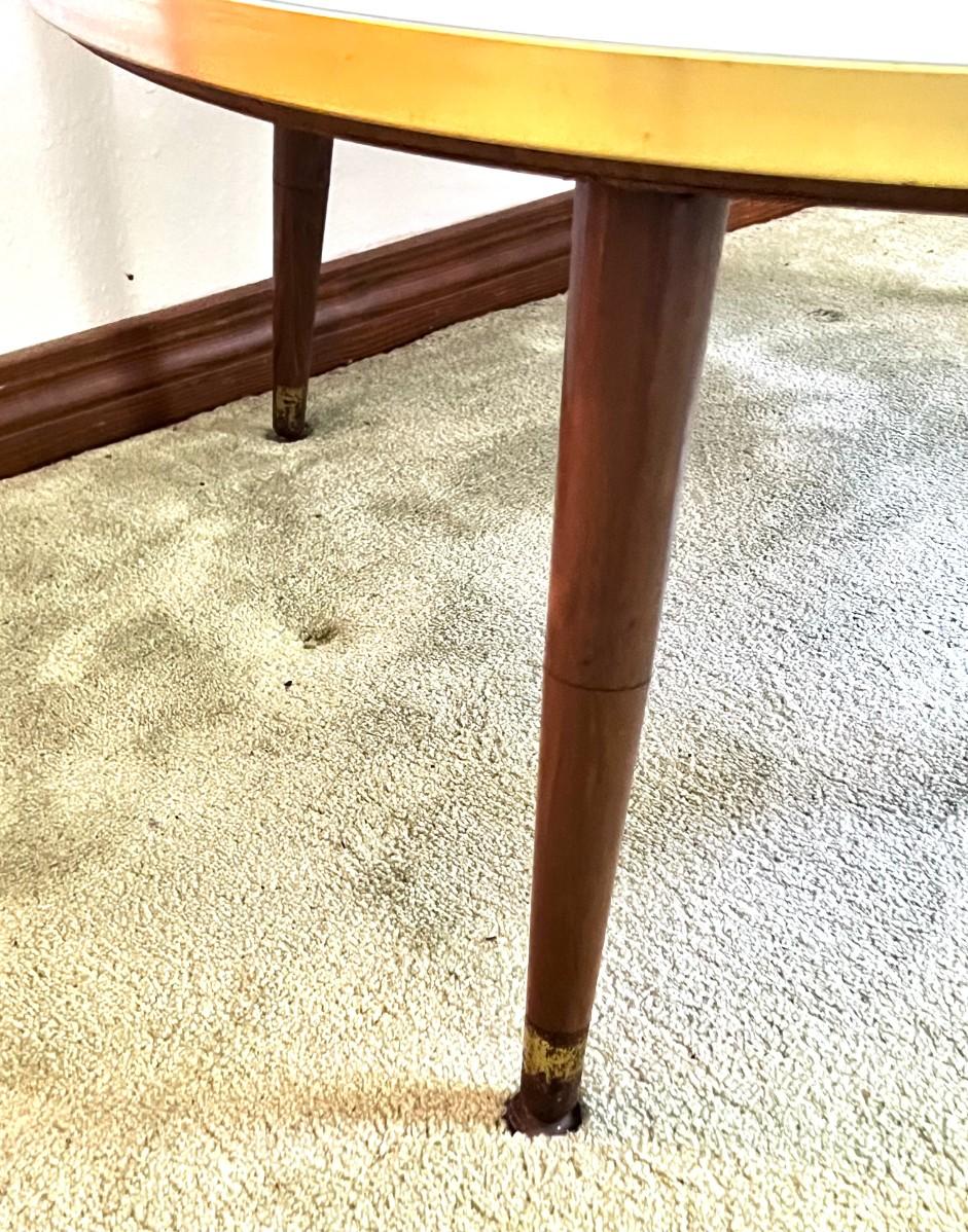 Authentic MCM Mosaic Boomerang Design Glass Top Coffee Table with 3 ...