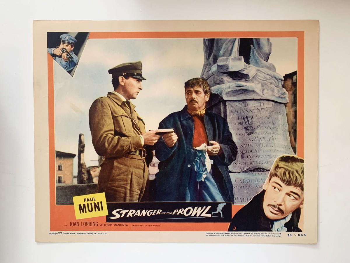 Stranger on the Prowl original 1953 vintage lobby card | EstateSales.org