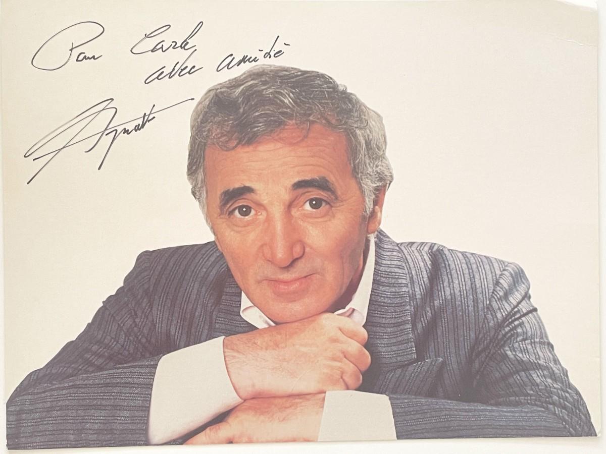 Charles Aznavour signed photo | EstateSales.org