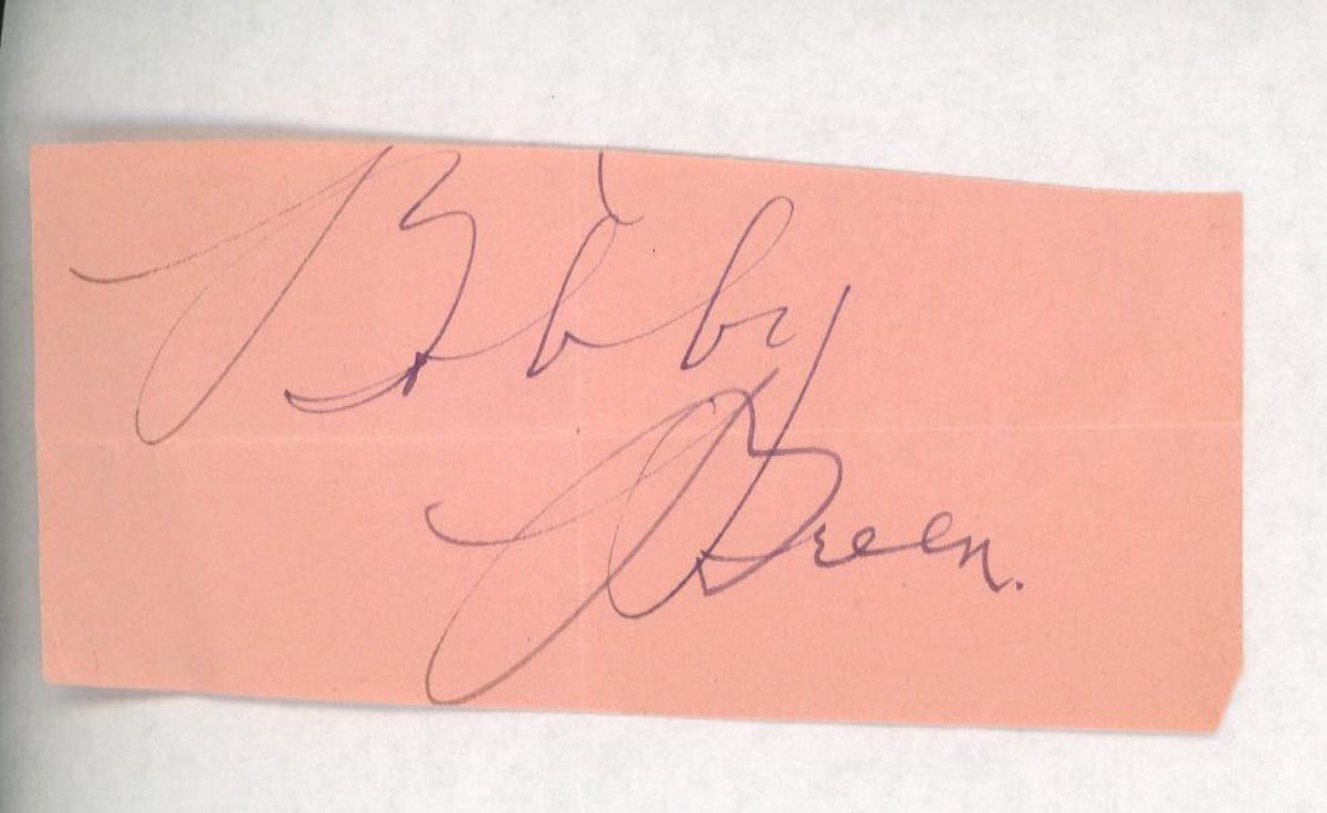 Singer Bobby Breen original signature | EstateSales.org