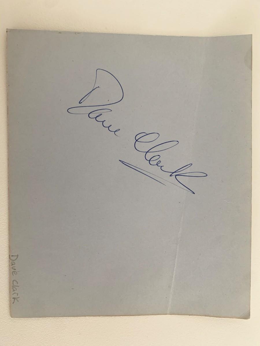 Musician Dave Clark original signature | EstateSales.org