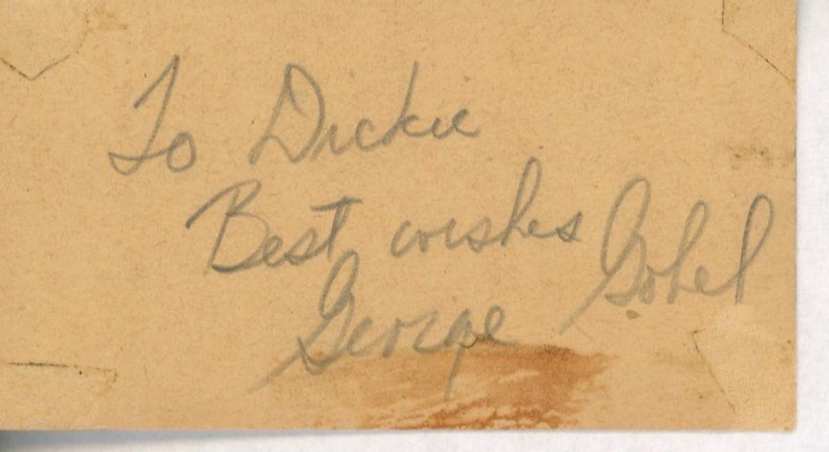 Hollywood Squares George Gobel original signature | EstateSales.org