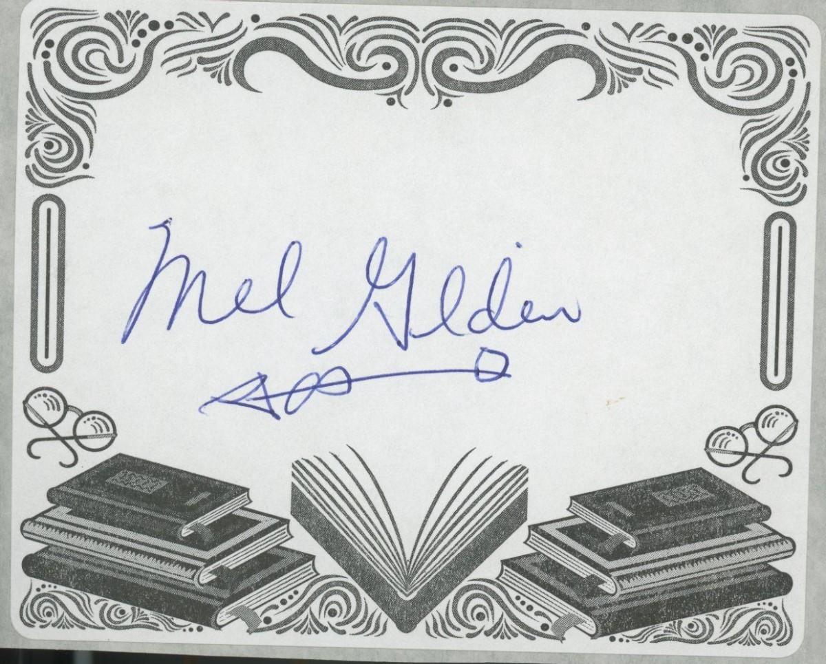 Mel Gilden signed bookplate | EstateSales.org