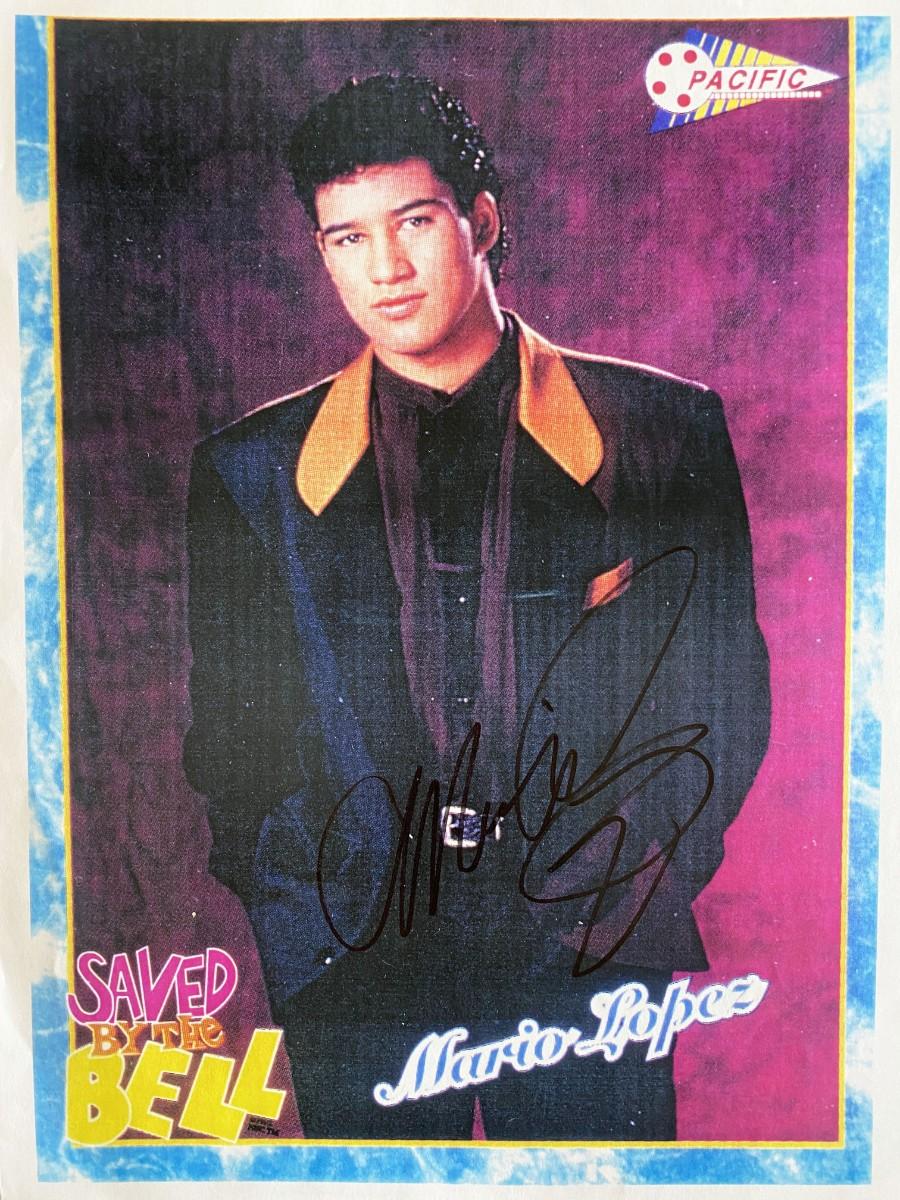 Mario Lopez signed page | EstateSales.org
