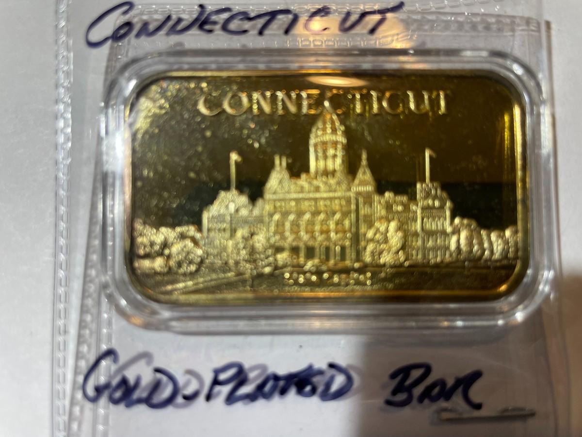 Vintage Connecticut 18k Gold-Plated Bar as Pictured. | EstateSales.org