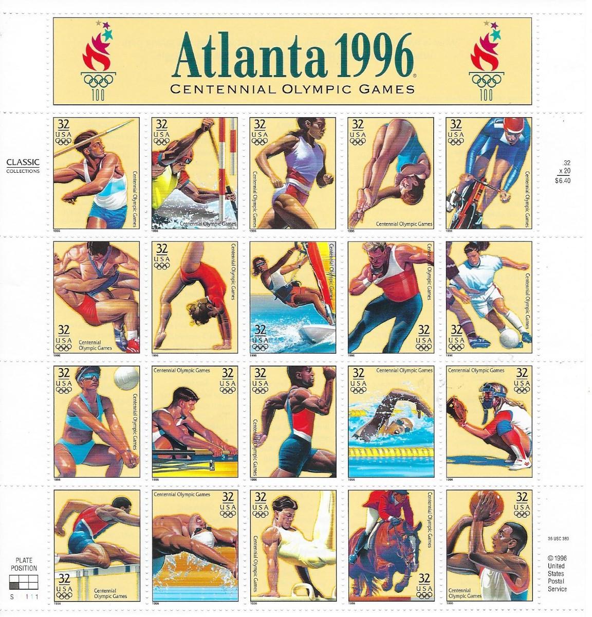 Atlanta 1996 Olympics Stamps | EstateSales.org