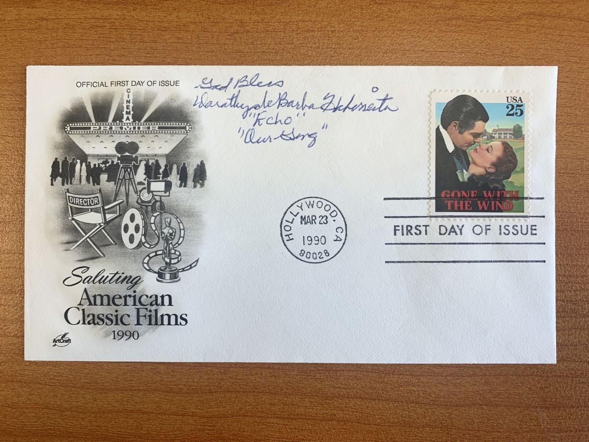 Dorothy DeBorba signed first day cover | EstateSales.org