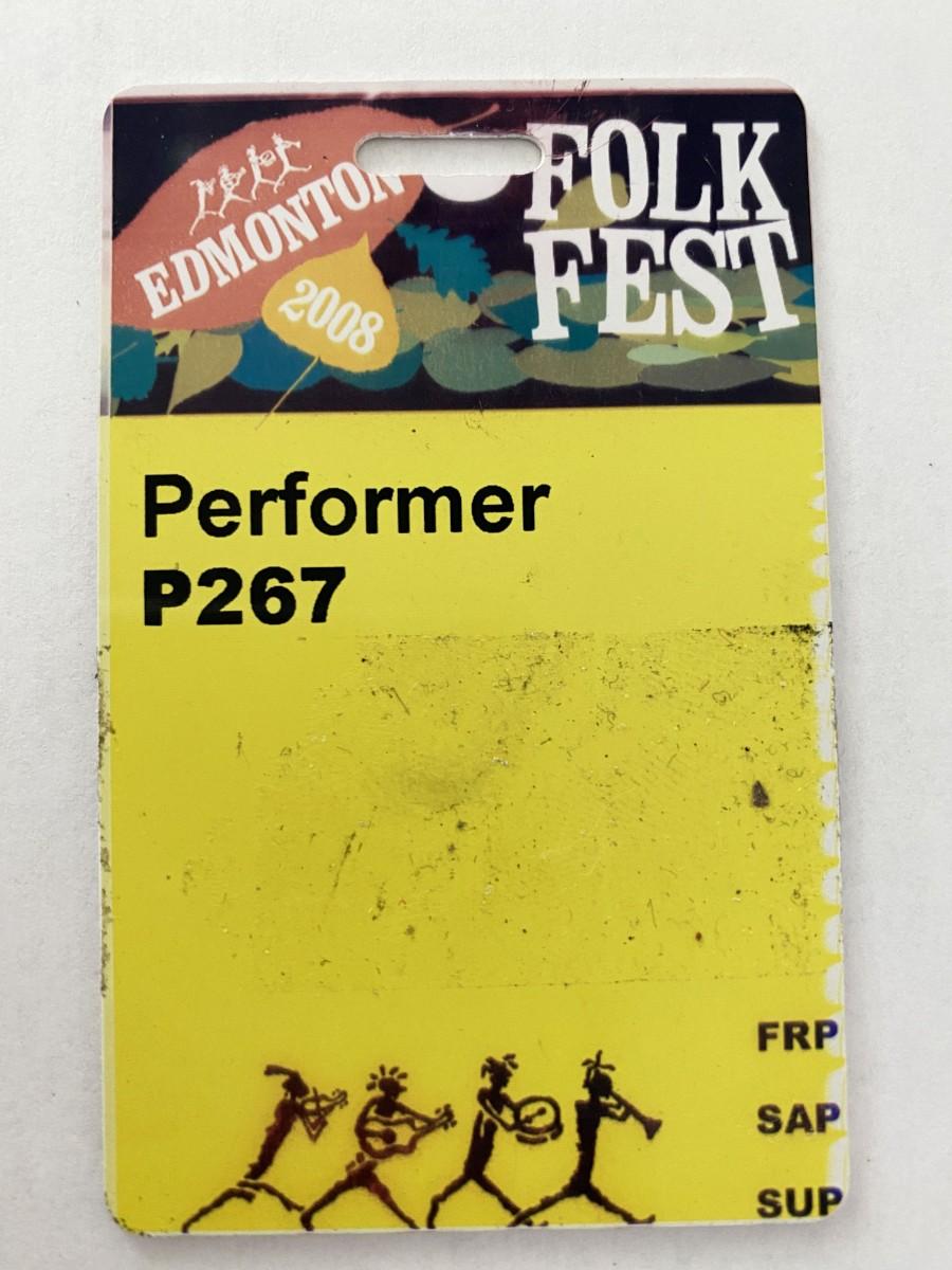 Edmonton 2008 Folk Fest Backstage Pass | EstateSales.org