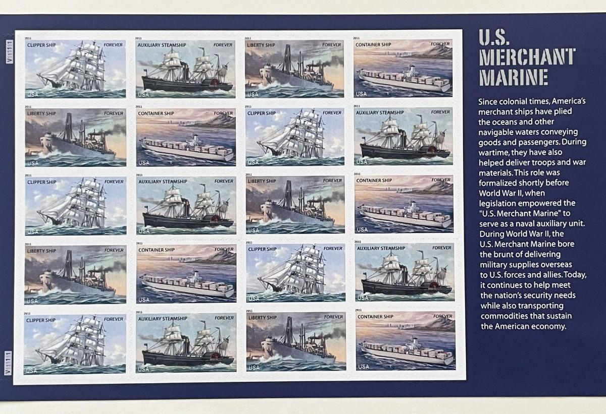 2011 US Merchant Marine stamp set of 20 | EstateSales.org