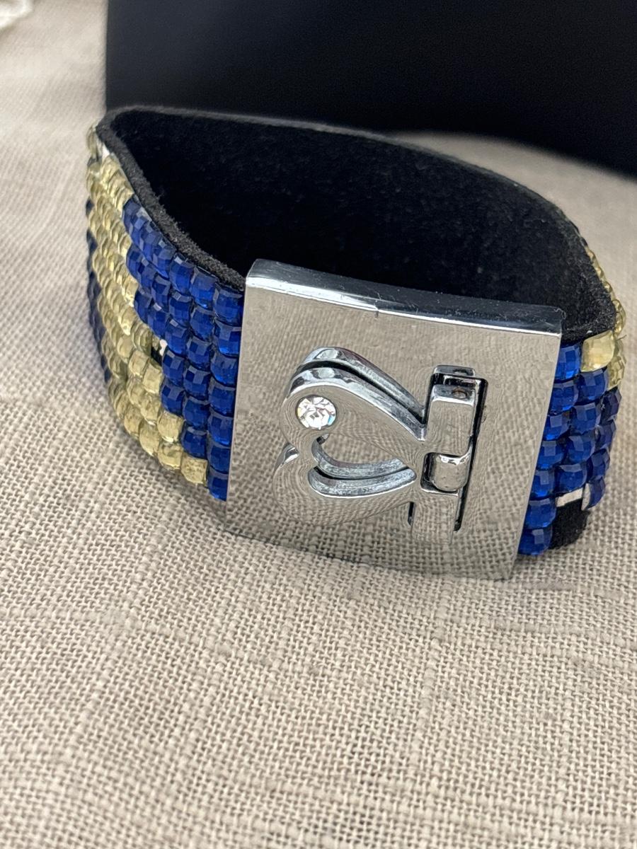 Diamante crystal bling cuff bracelet | EstateSales.org