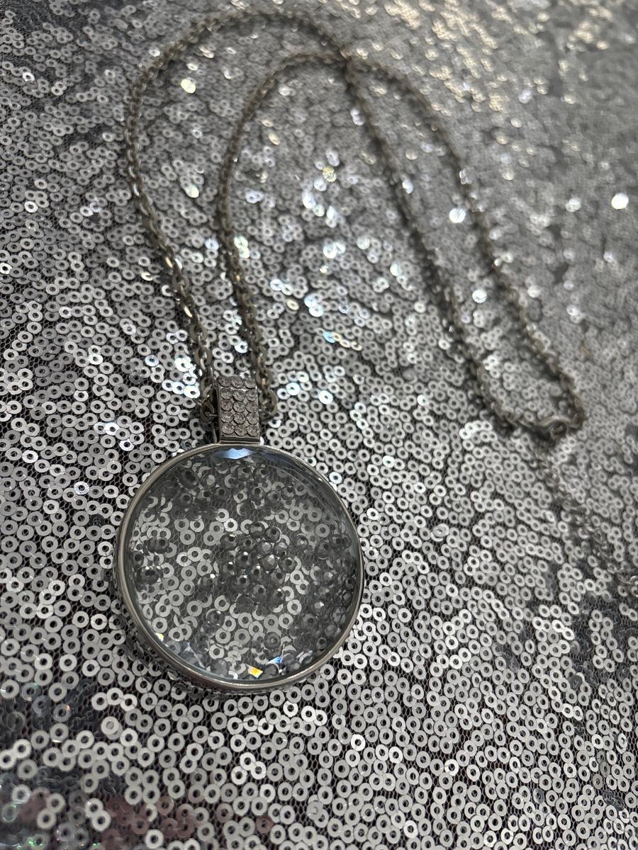 Silver toned, large shaker pendant | EstateSales.org