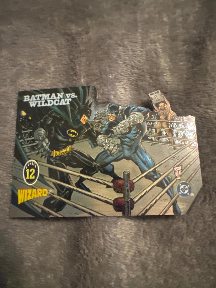 Batman vs Wildcat Die Cut Chromium Promo Card #12 Wizard Magazine NM DC ...
