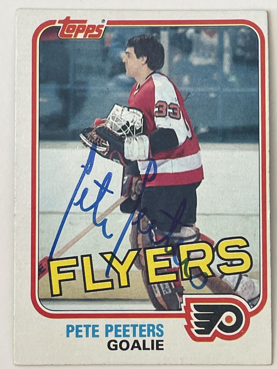 Philadelphia Flyers Pete Peeters 1981 Topps #109 signed trading card ...