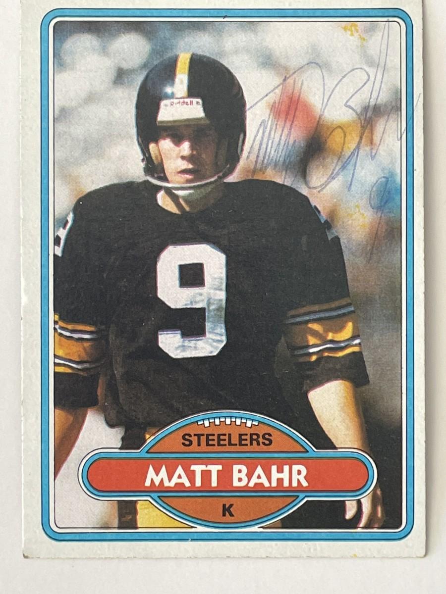 Pittsburgh Steelers Matt Bahr 1980 Topps #31 signed trading card ...