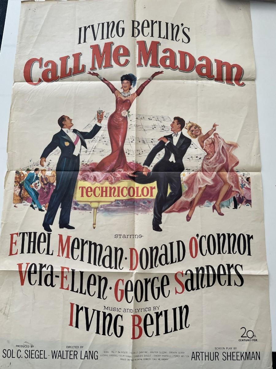 Call Me Madam 1953 vintage movie poster | EstateSales.org