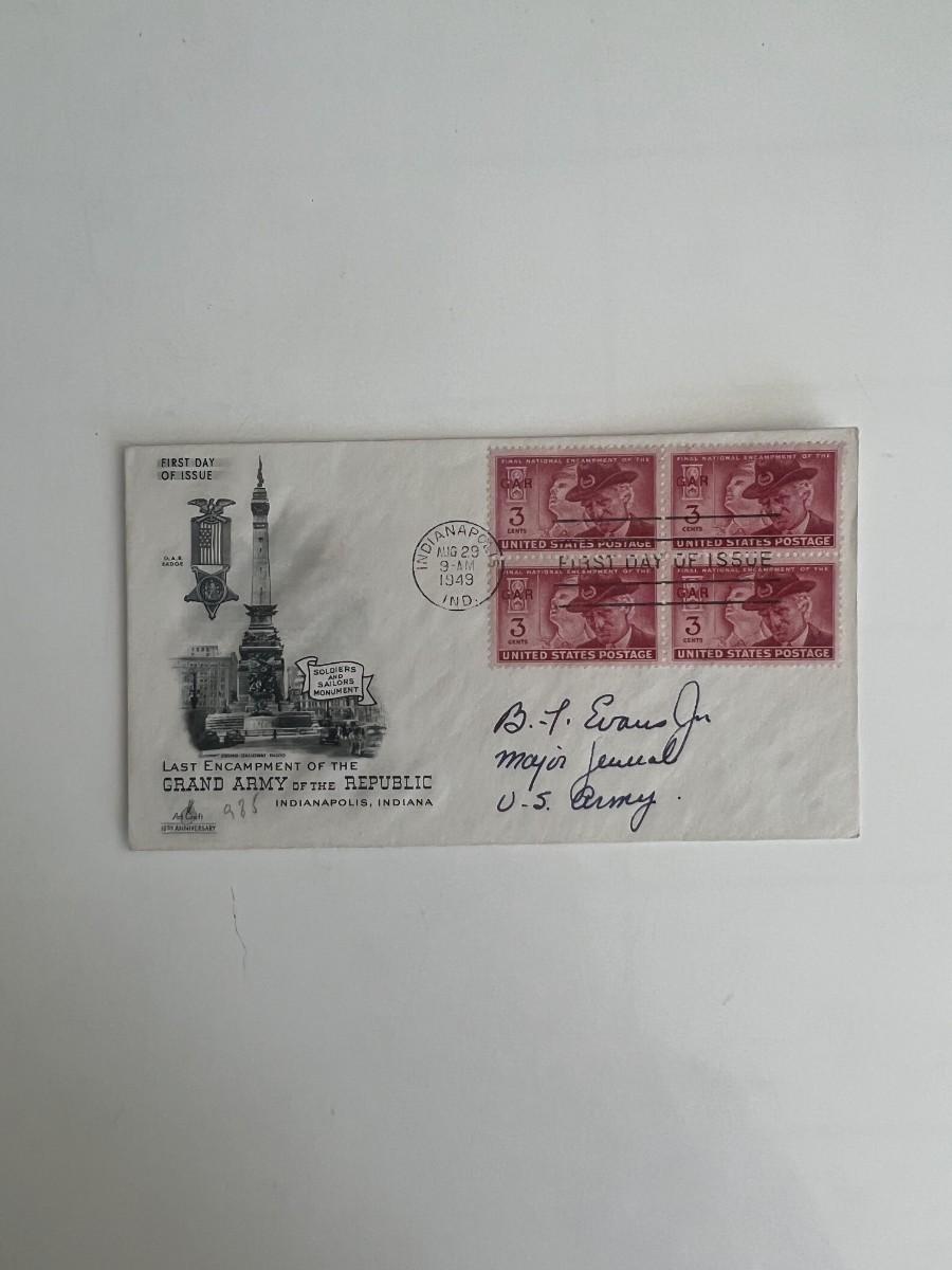 Major General Benjamin Franklin Evans Jr. signed FDC | EstateSales.org
