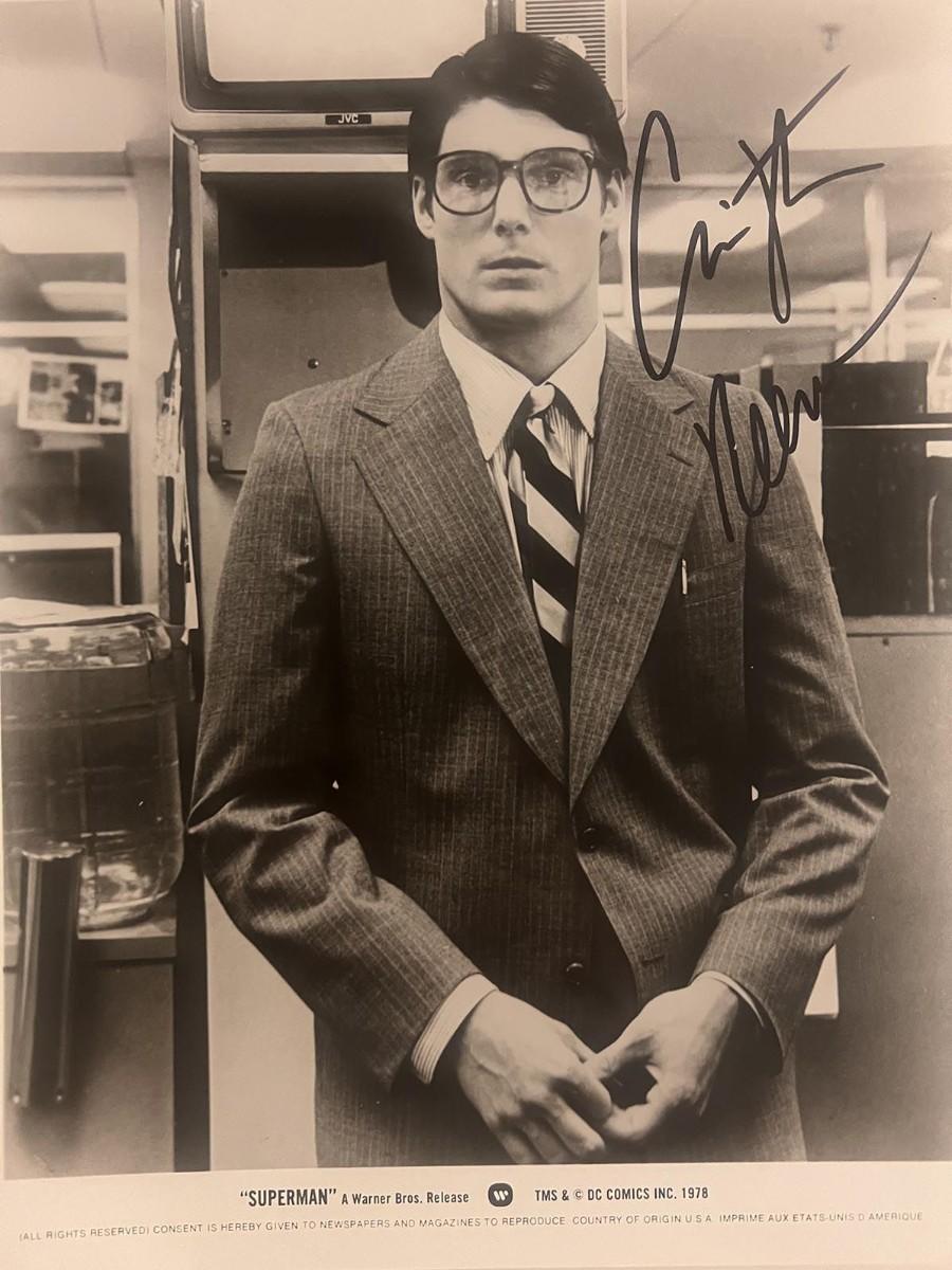 Superman Christopher Reeve signed promo photo | EstateSales.org