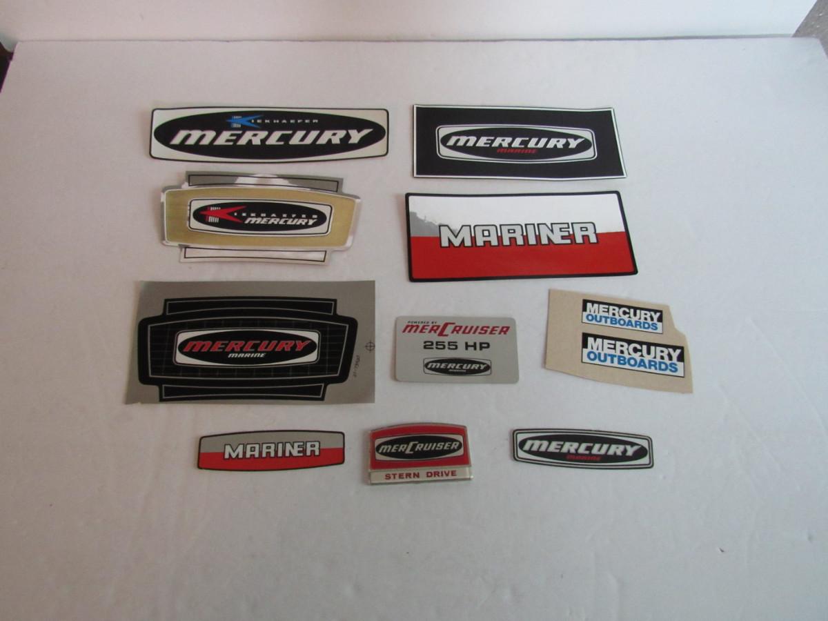 Lot Older Mercury Marine Stickers #2 | EstateSales.org