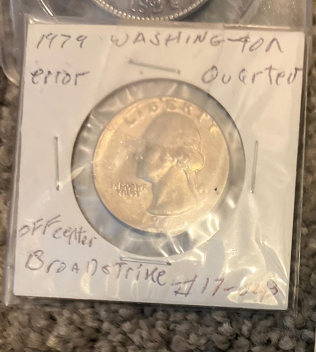 1979 Washington quarter error and off center broad strike | EstateSales.org