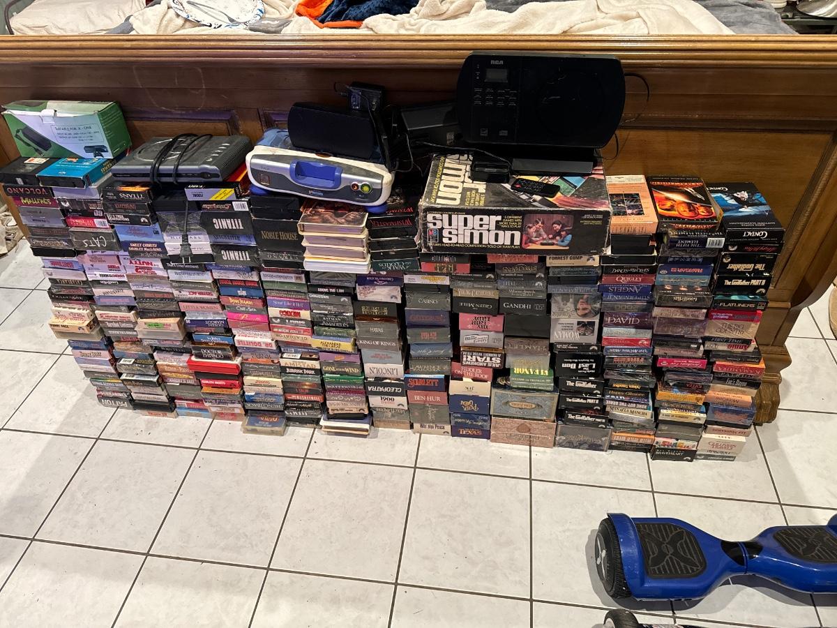 Lot of 300 VhS movies some sealed all excellent | EstateSales.org
