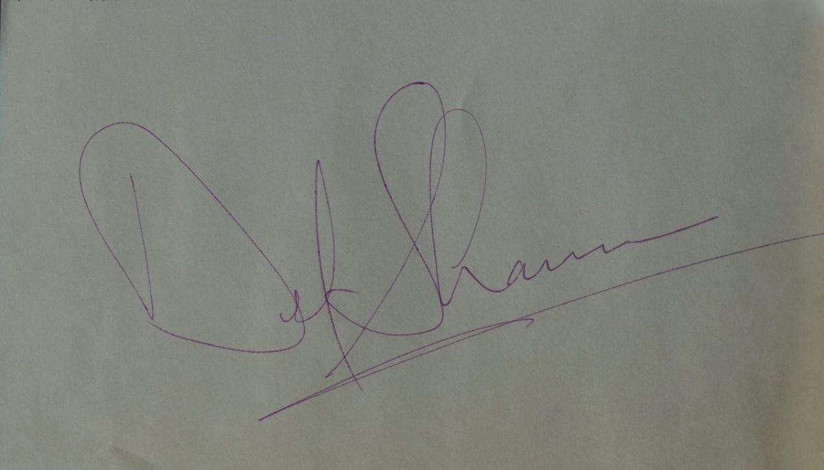 Del Shannon signature slip | EstateSales.org