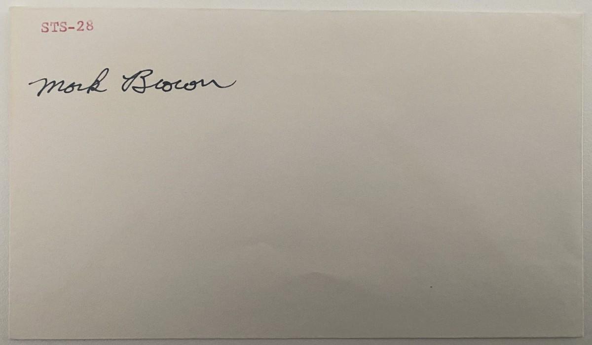Astronaut Mark Brown signature | EstateSales.org