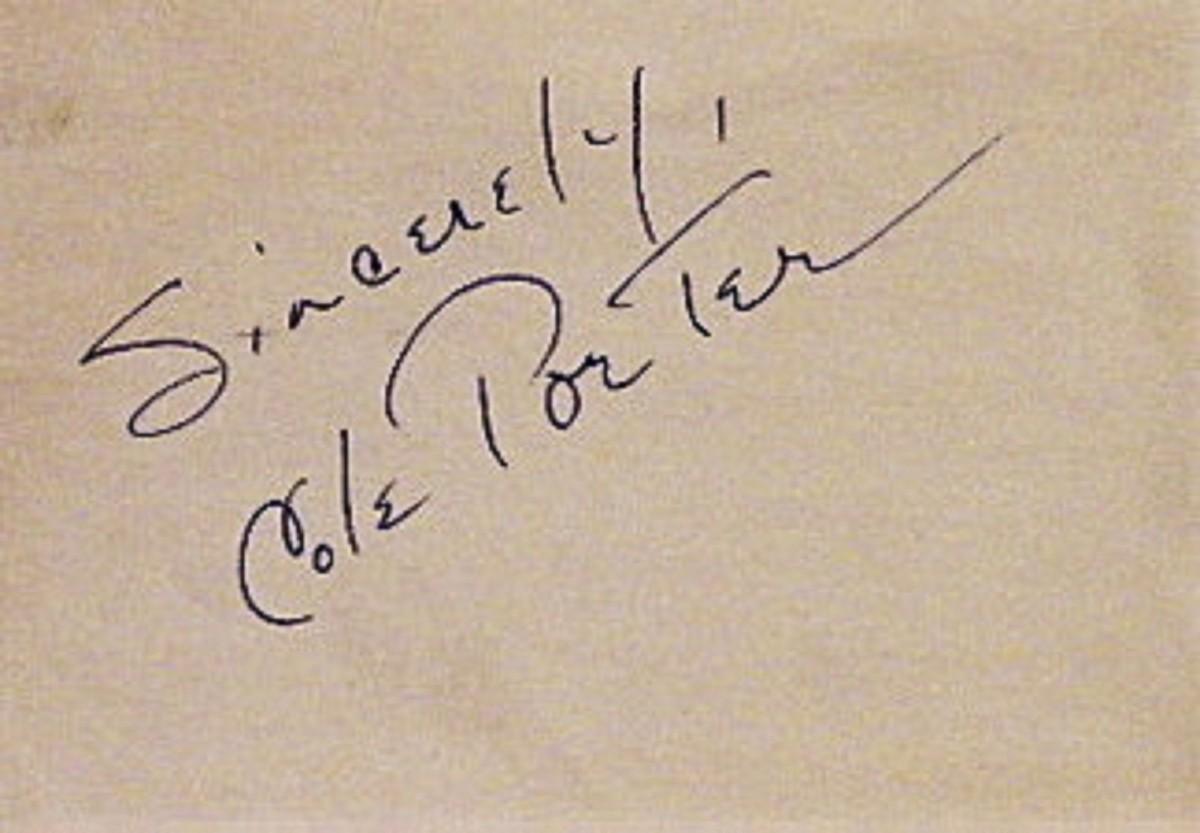 Cole Porter signature slip | EstateSales.org