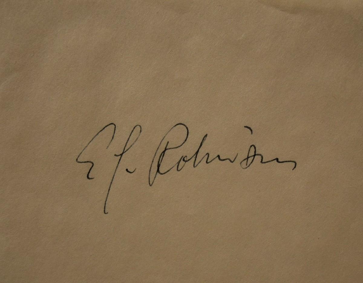 Key Largos Edward G. Robinson signature slip | EstateSales.org