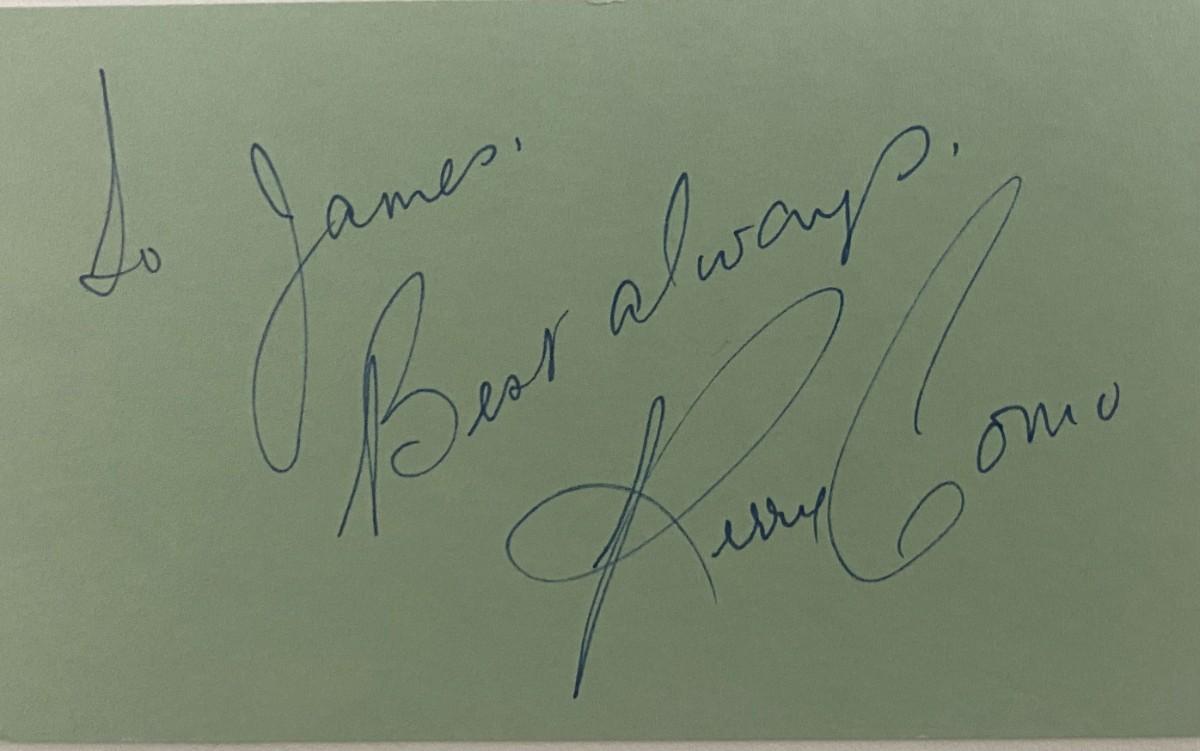 Perry Como original signature | EstateSales.org