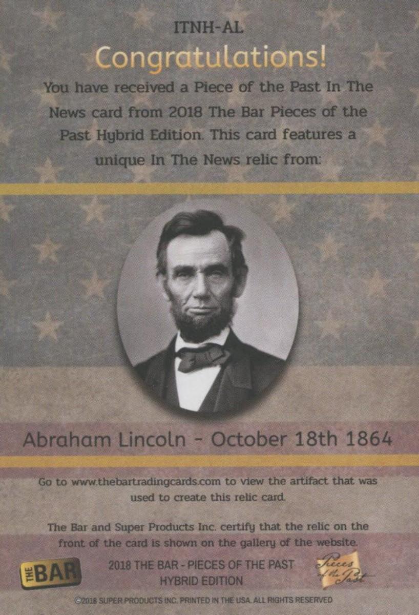 Abraham Lincoln newspaper relic | EstateSales.org